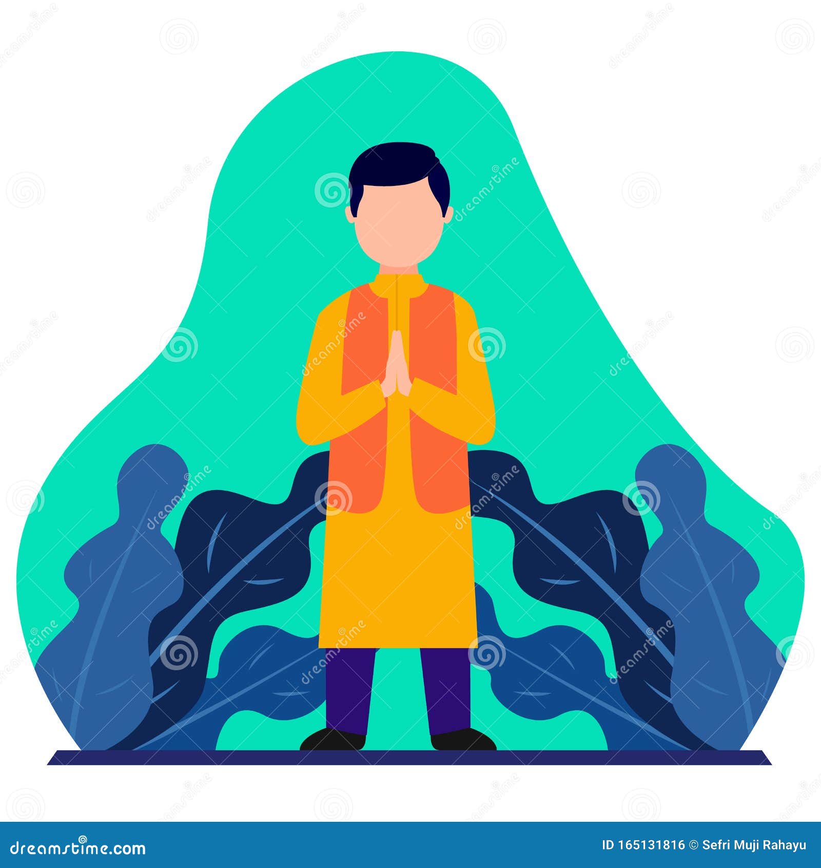 Vector of Muslim Flat Design Stock Vector - Illustration of crowd ...