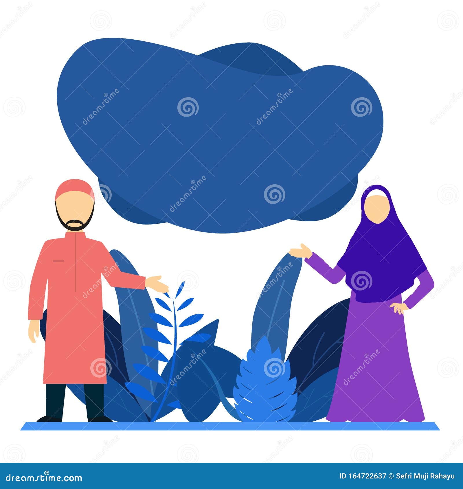 Vector of Muslim Flat Design Stock Vector - Illustration of arab ...