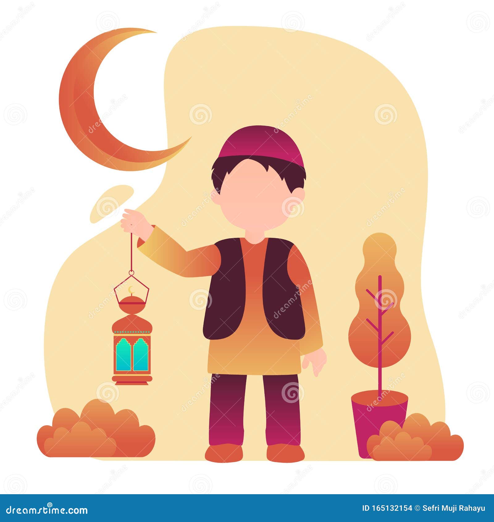 Vector of Muslim Flat Design Stock Vector - Illustration of group ...