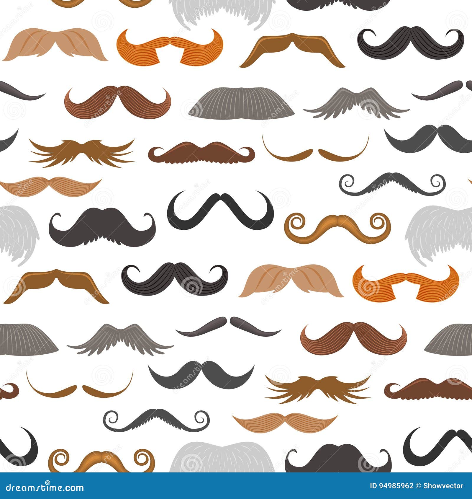 Mustache Fu Manchu Cartoon Vector | CartoonDealer.com #107181273
