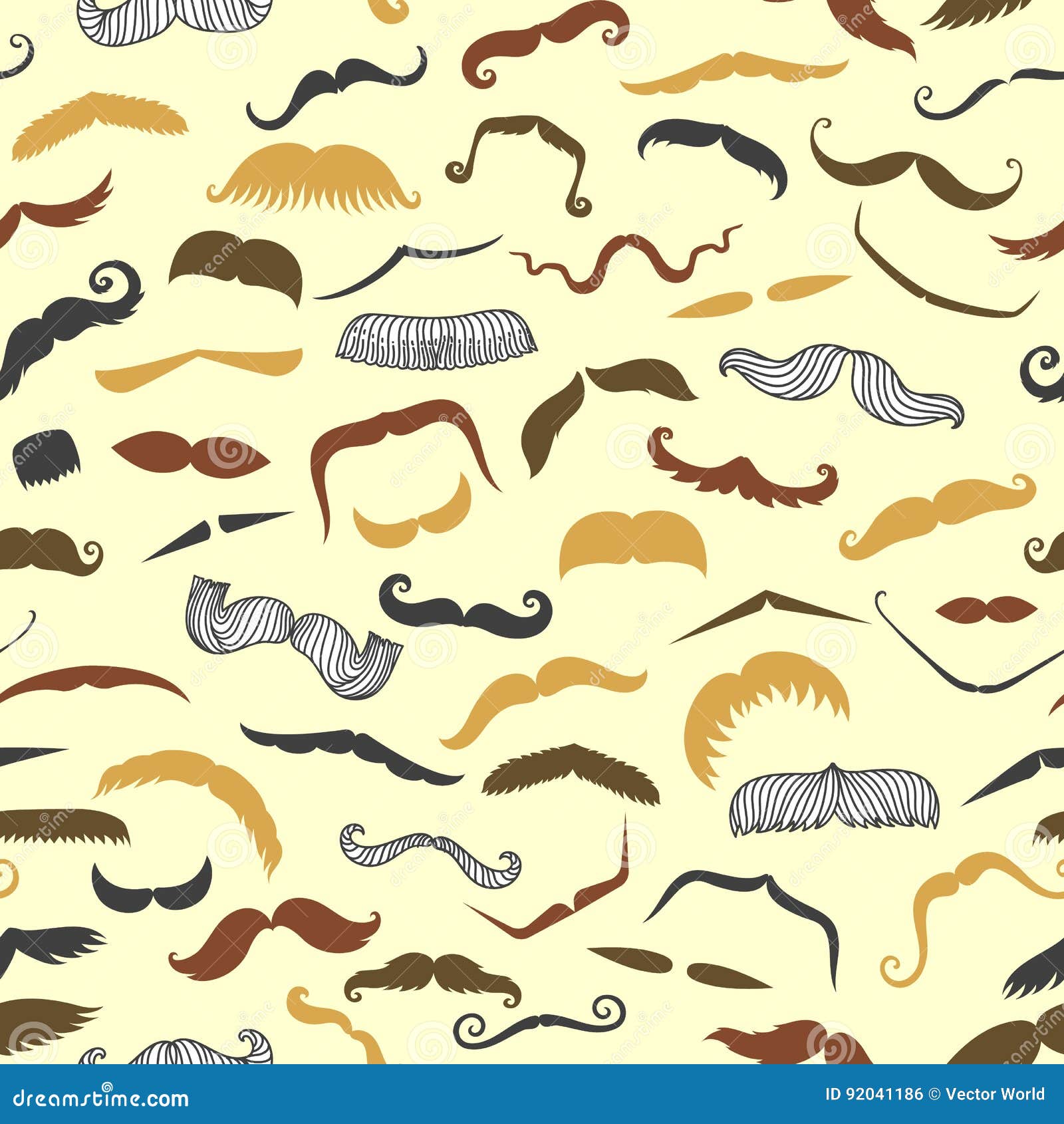 Mustache Fu Manchu Cartoon Vector | CartoonDealer.com #107181273