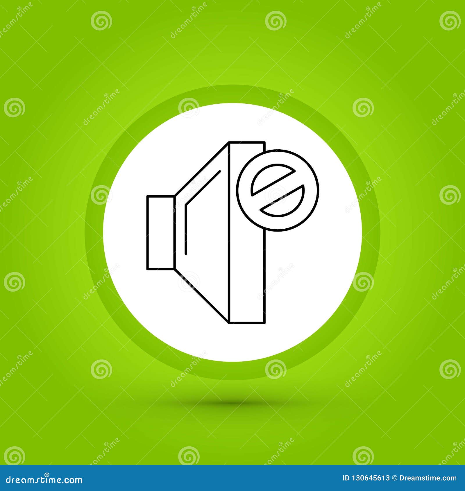 Vector Mute Icon in Creative Design with Elements for Mobile and Stock ...