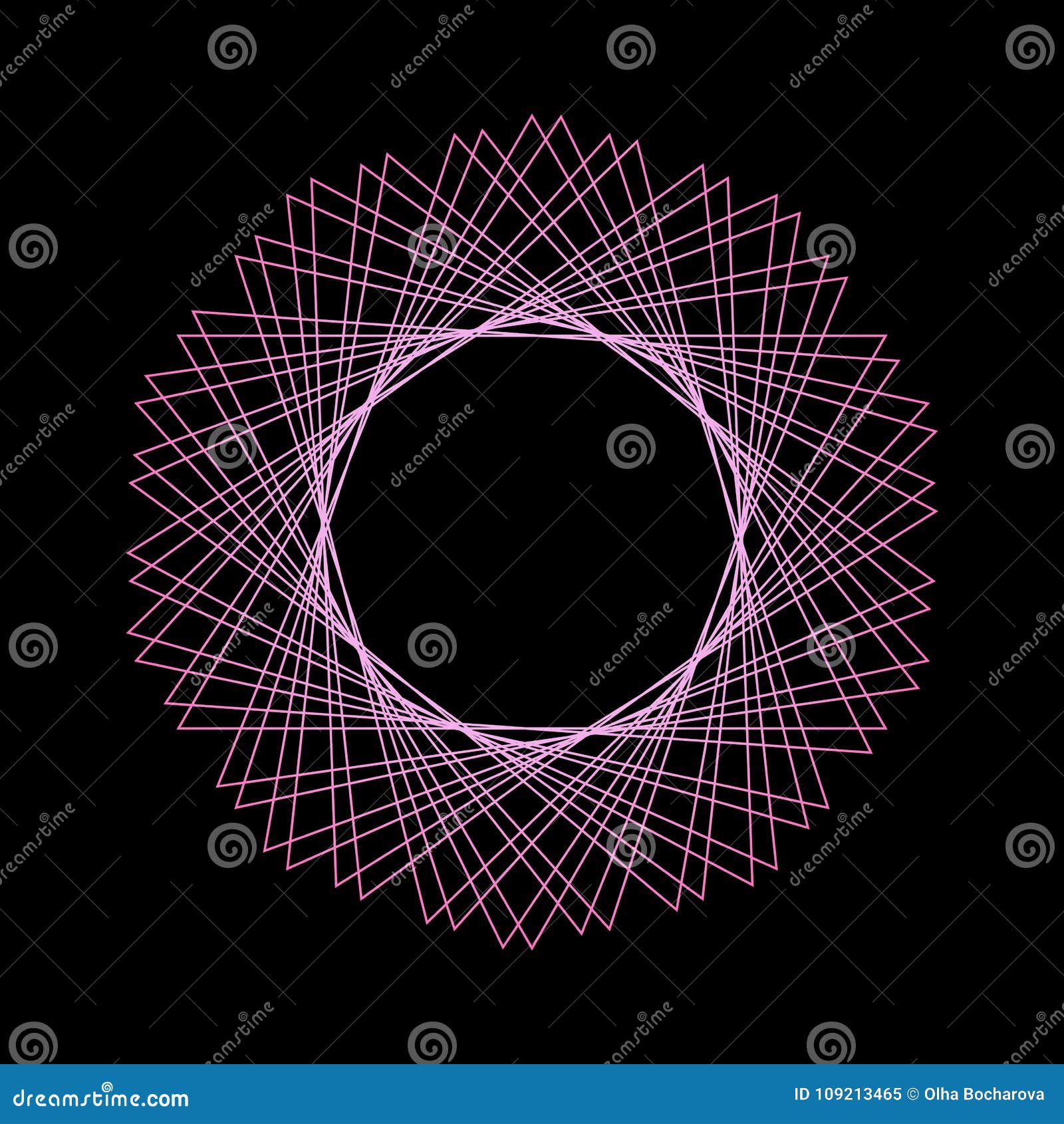 Vector Mystical Geometric Pattern. Sacred Geometry Round Frame Stock ...