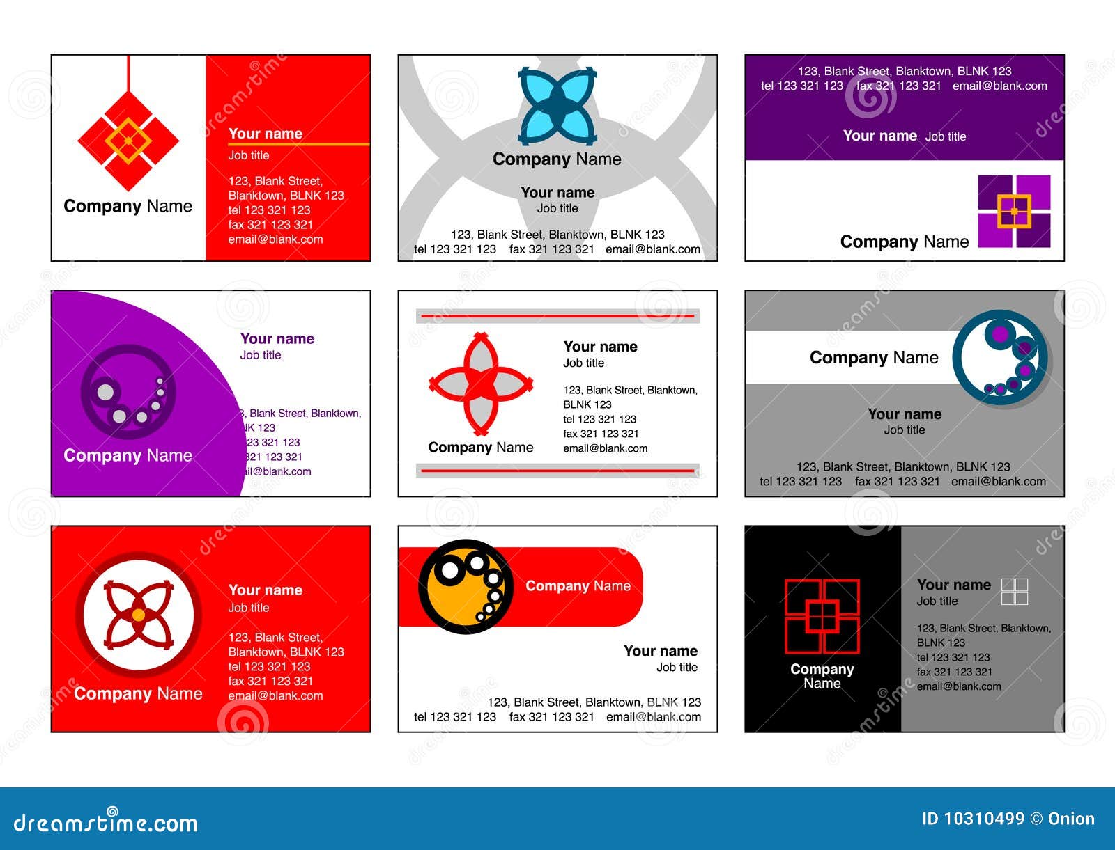 Vector namecards and logos stock vector. Illustration of geometrical ...