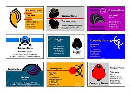 Vector namecards and logos stock vector. Illustration of graphic - 10310686