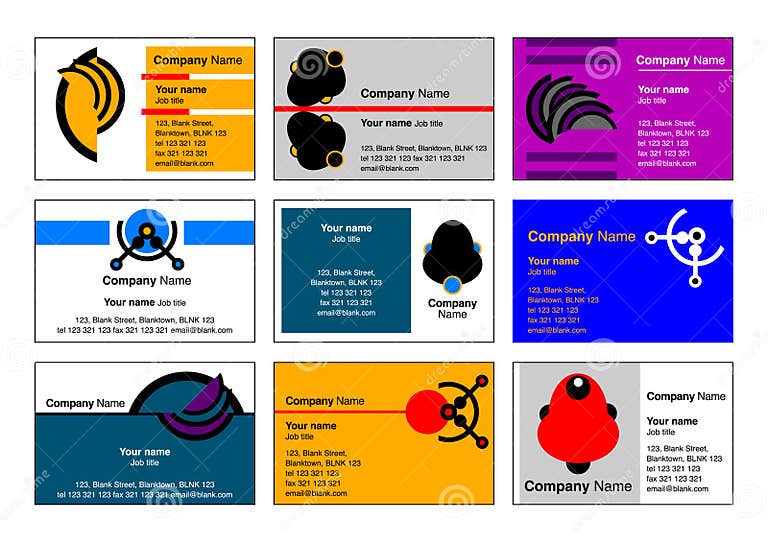 Vector namecards and logos stock vector. Illustration of graphic - 10310686