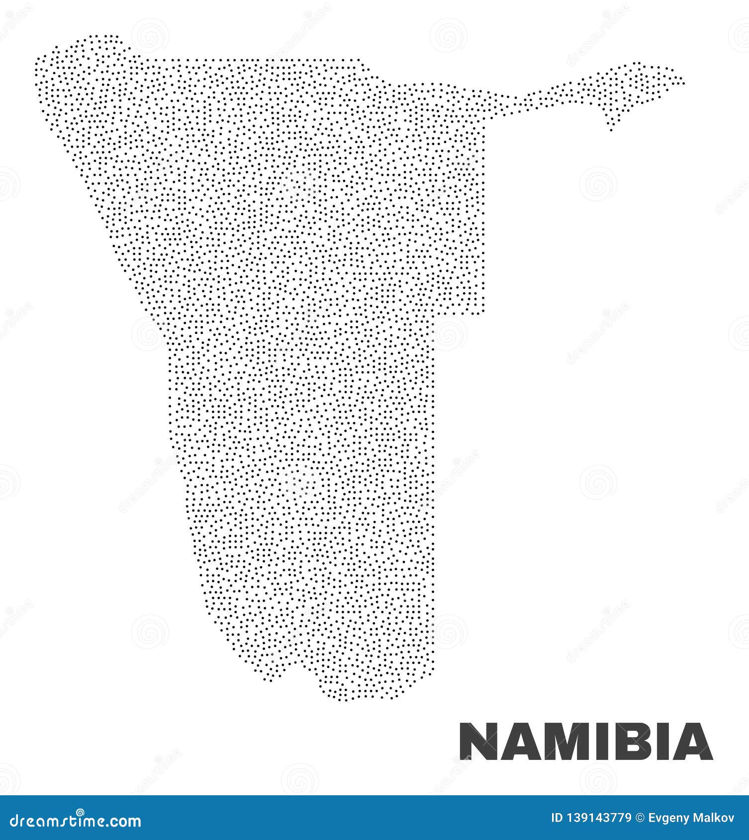 Vector Namibia Map of Points Stock Vector - Illustration of location ...