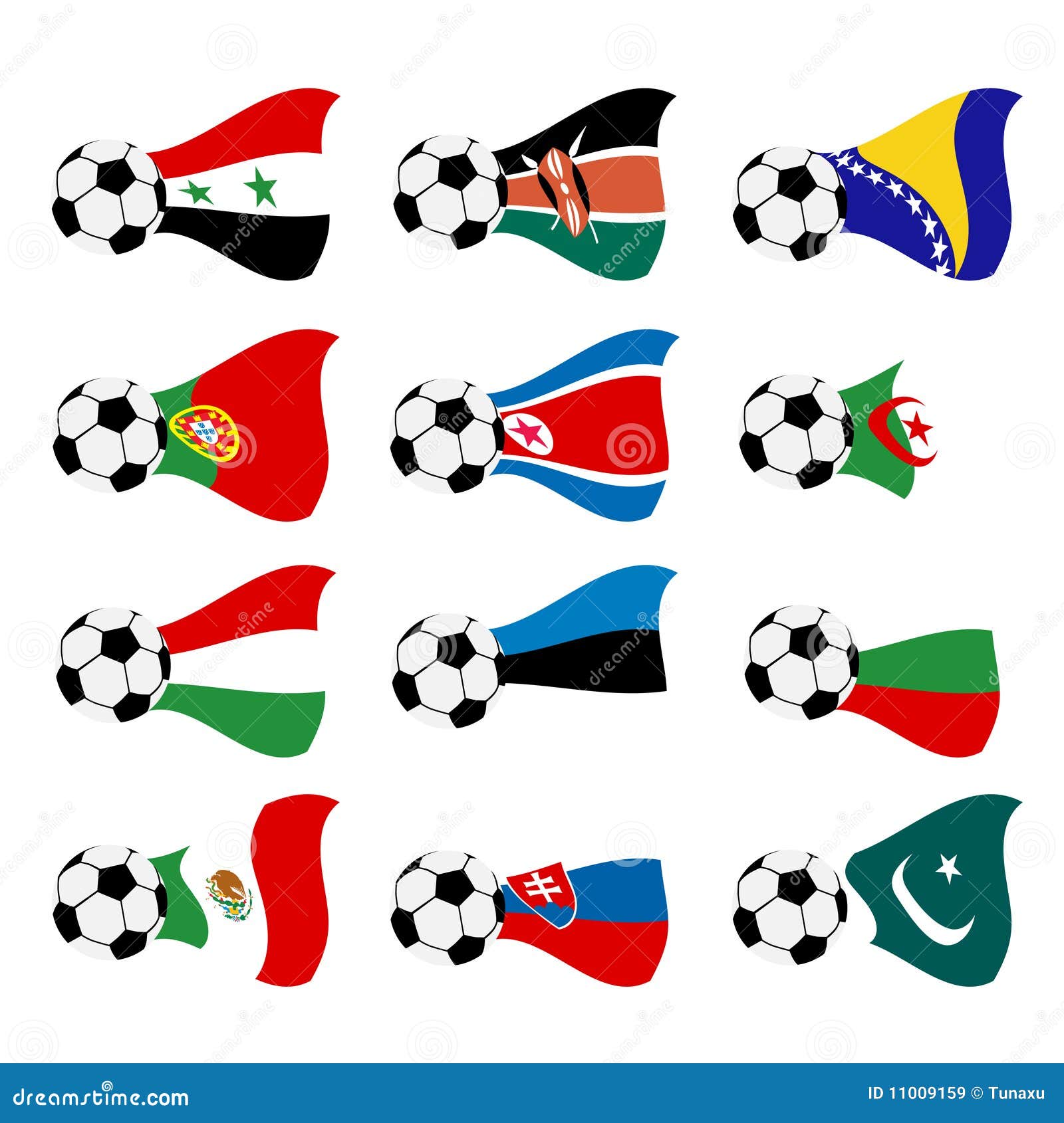 Vector National Soccer Flags Stock Vector - Illustration of flag, glory ...