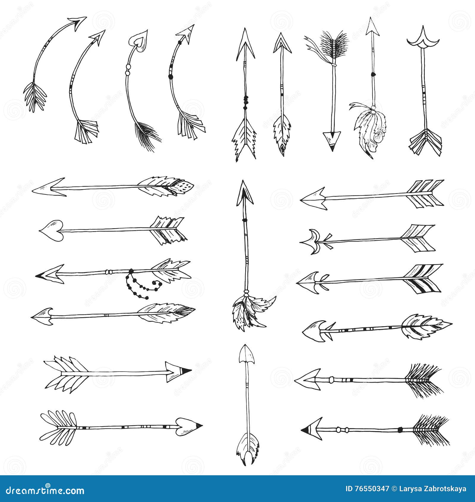 Vector native aztec arrows stock vector. Illustration of black - 76550347