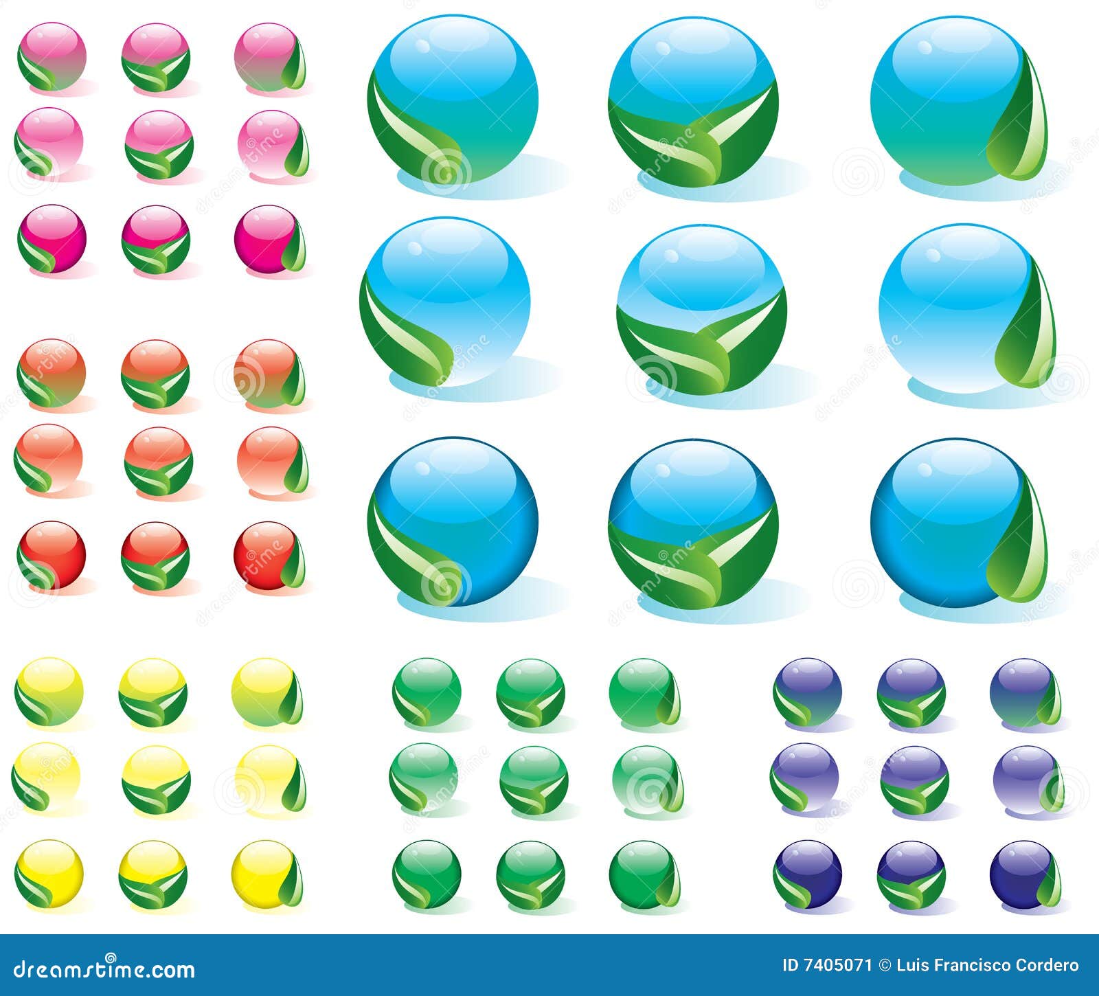 Vector nature buttons stock vector. Illustration of recycling - 7405071