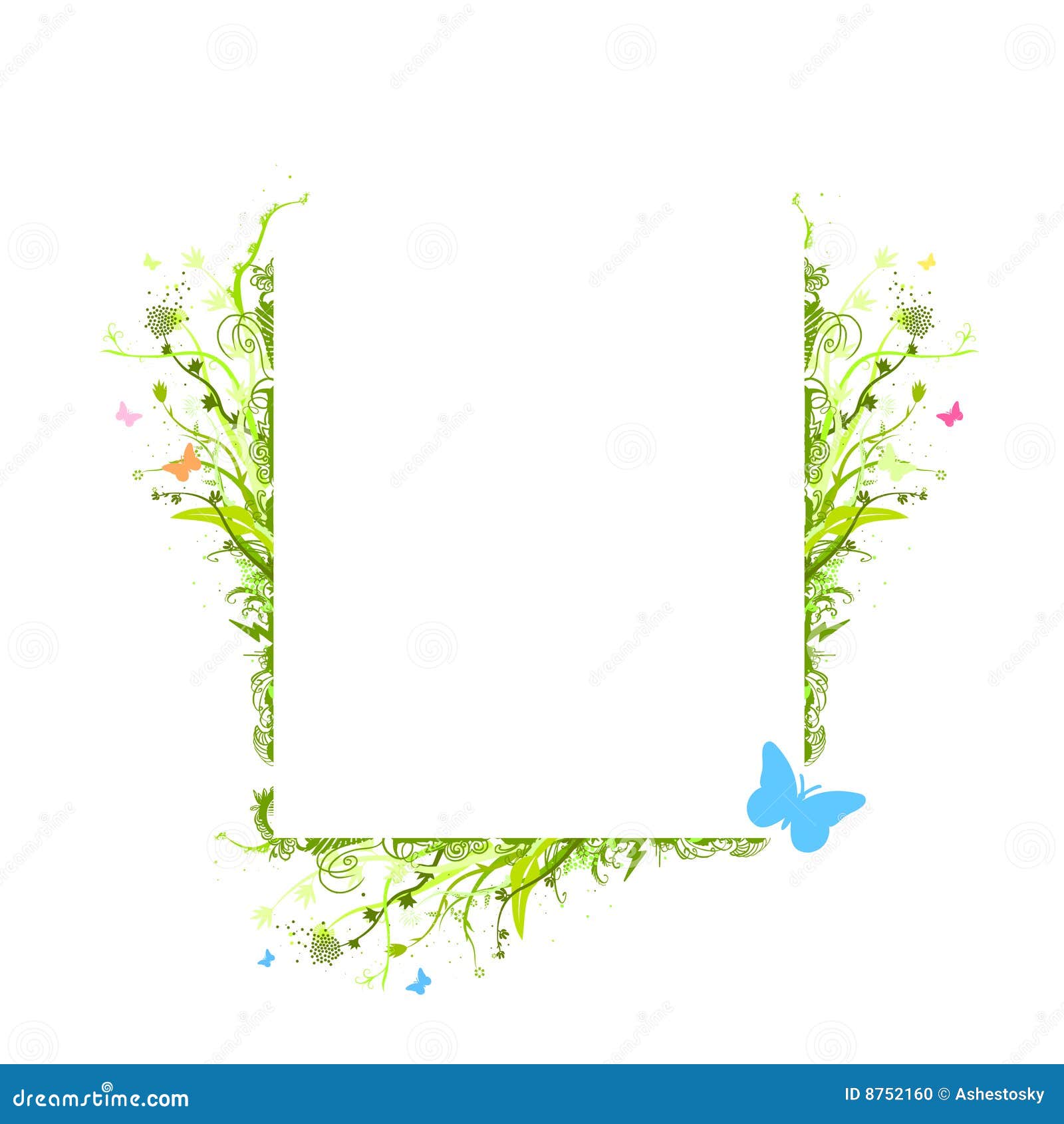 Vector Nature Elements Frame Stock Vector - Illustration of design ...