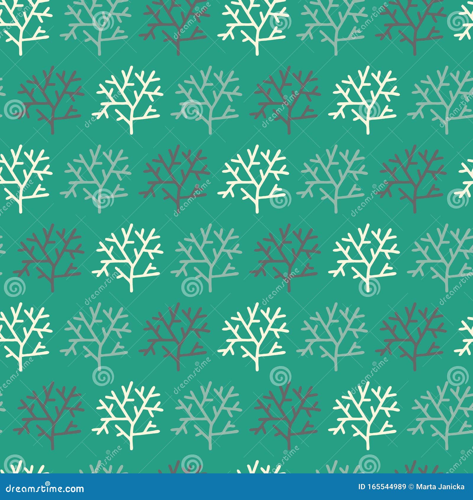 Vector Nature Geometric Seamless Pattern in Green Stock Vector ...