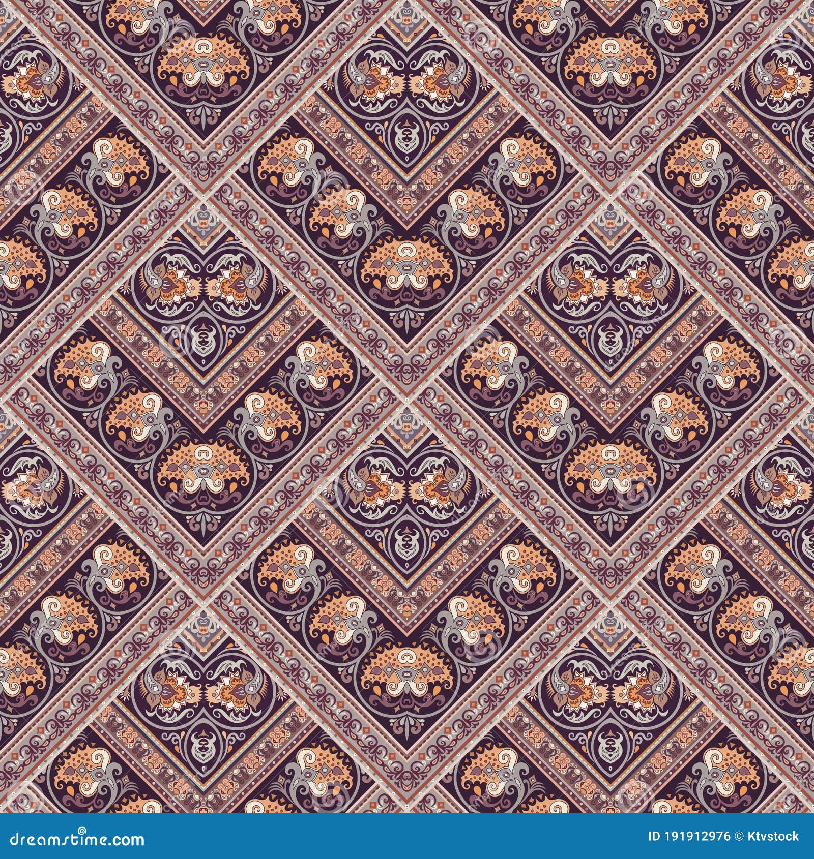 Vector Nature Patch Pattern. Mosaic Background Stock Vector ...