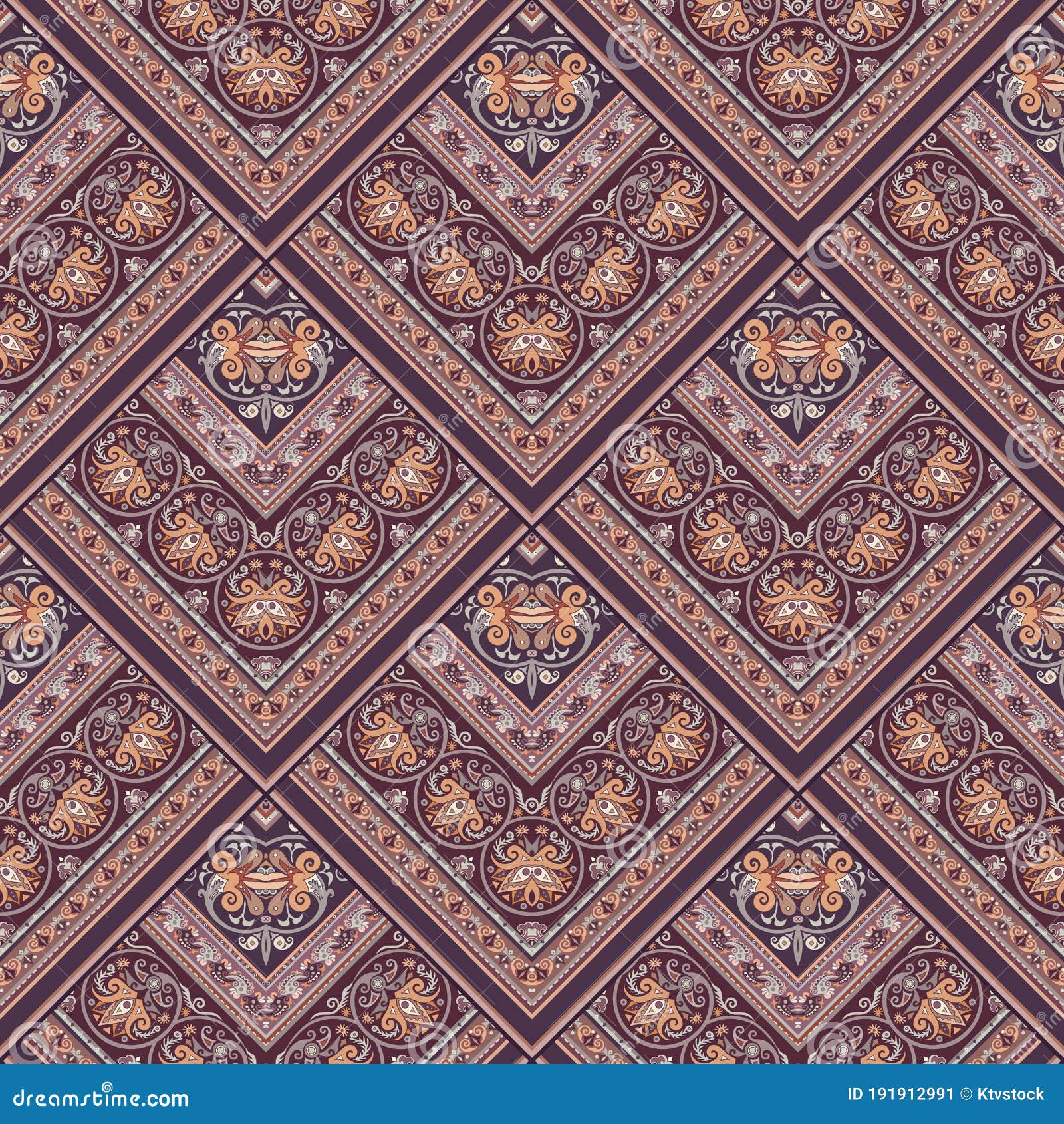 Vector Nature Patch Pattern. Mosaic Background Stock Vector ...