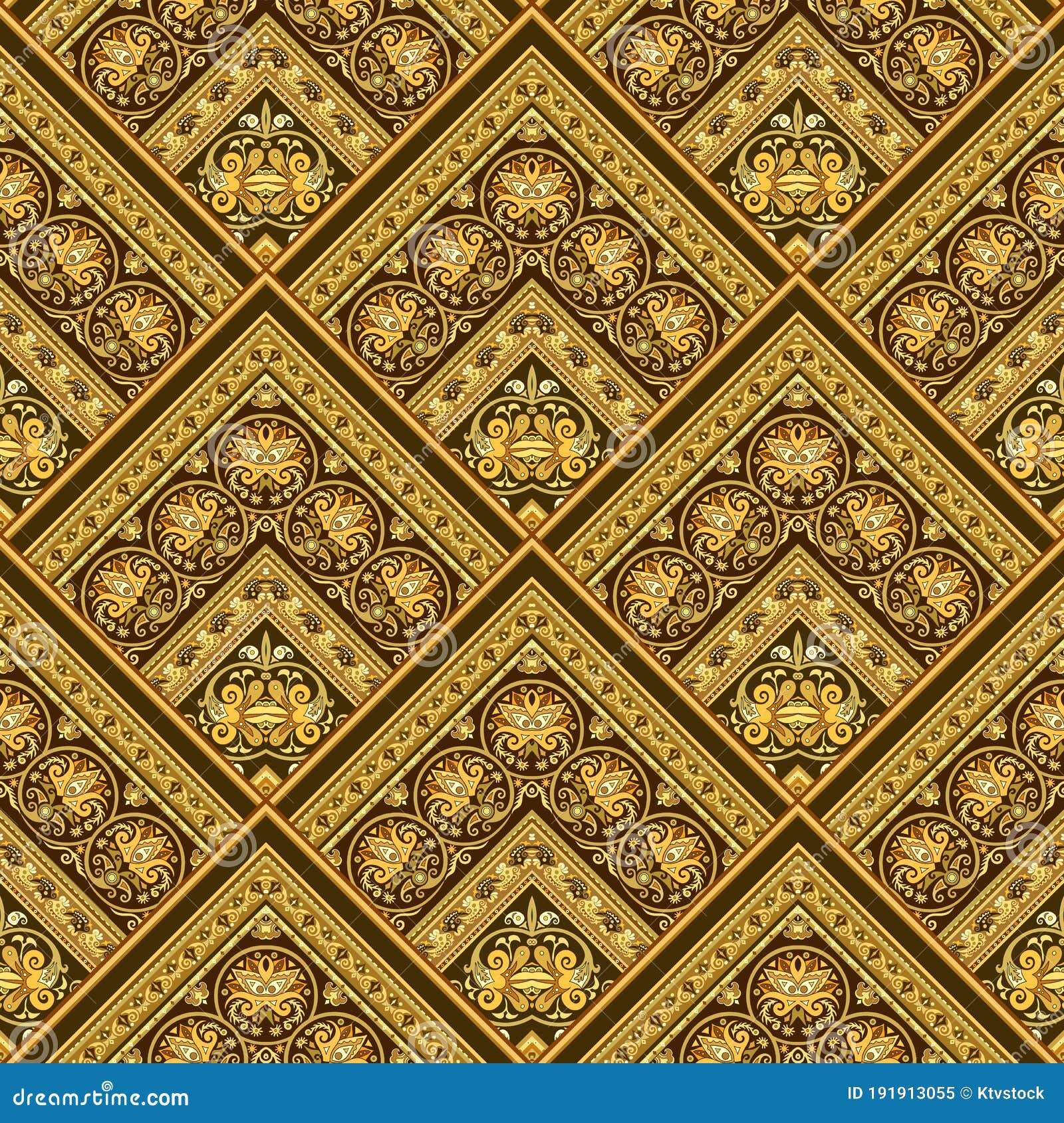 Vector Nature Patch Pattern. Mosaic Background Stock Vector ...