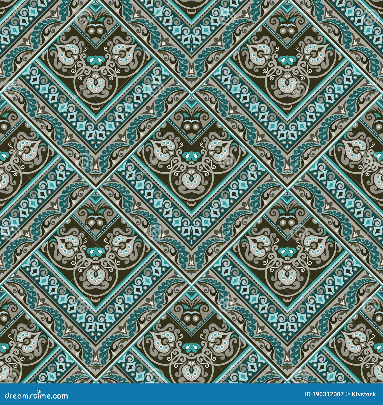 Vector Nature Patch Pattern. Mosaic Background Stock Vector ...