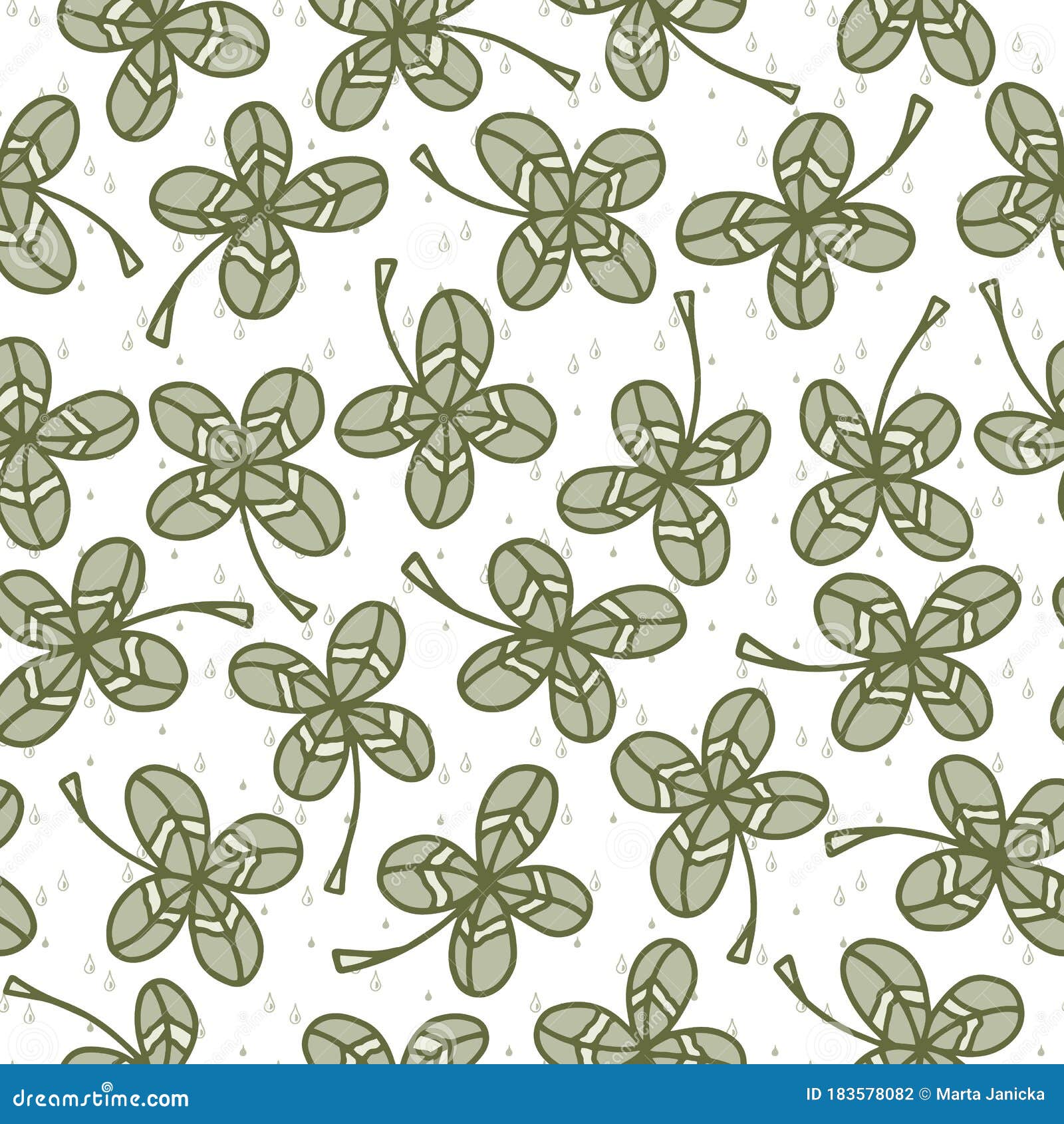 Vector Nature Pattern in Green Stock Vector - Illustration of line ...