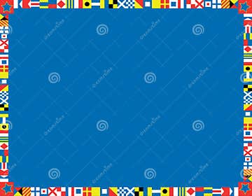 Vector Nautical Flag Border Stock Vector - Illustration of alphabet ...