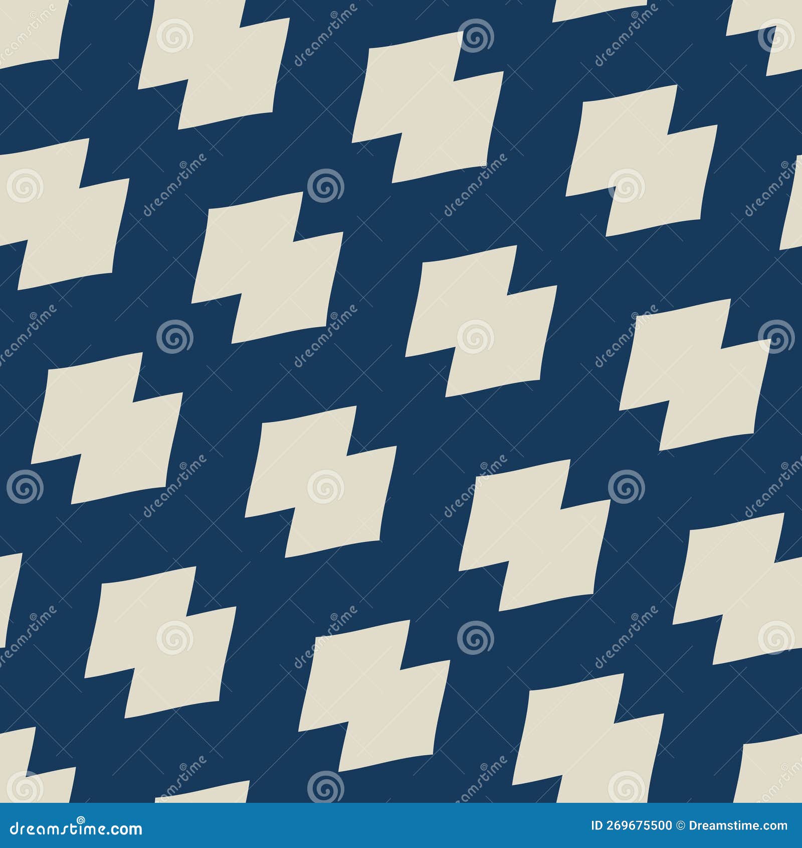 Vector Navy Geometric Grid Pattern. Seamless Illustration with Blue ...