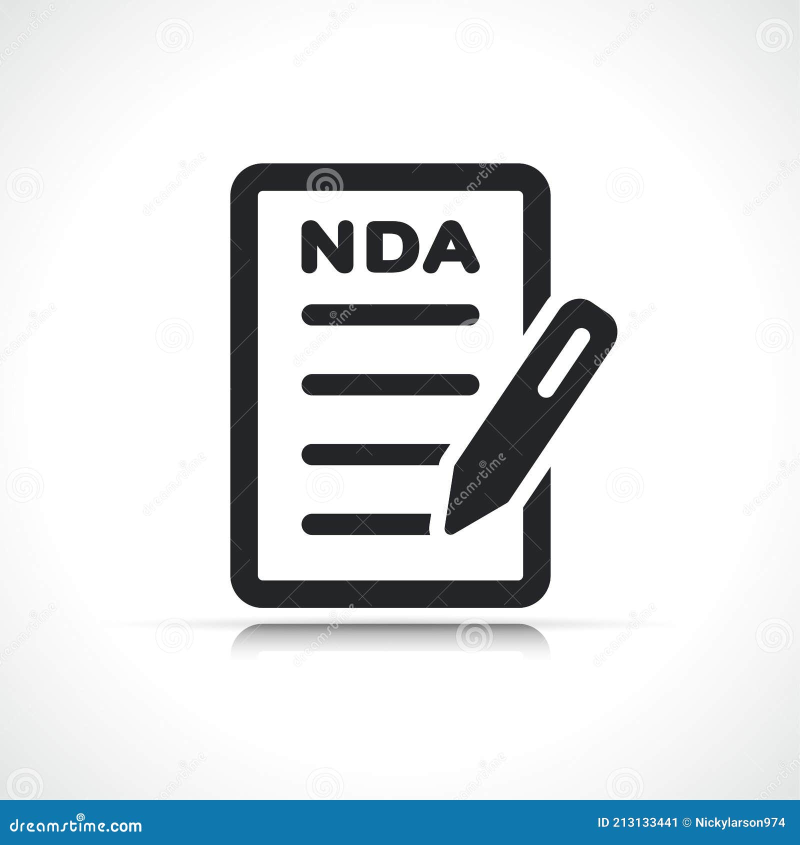 Vector Nda Document Icon Design Stock Vector - Illustration of ...