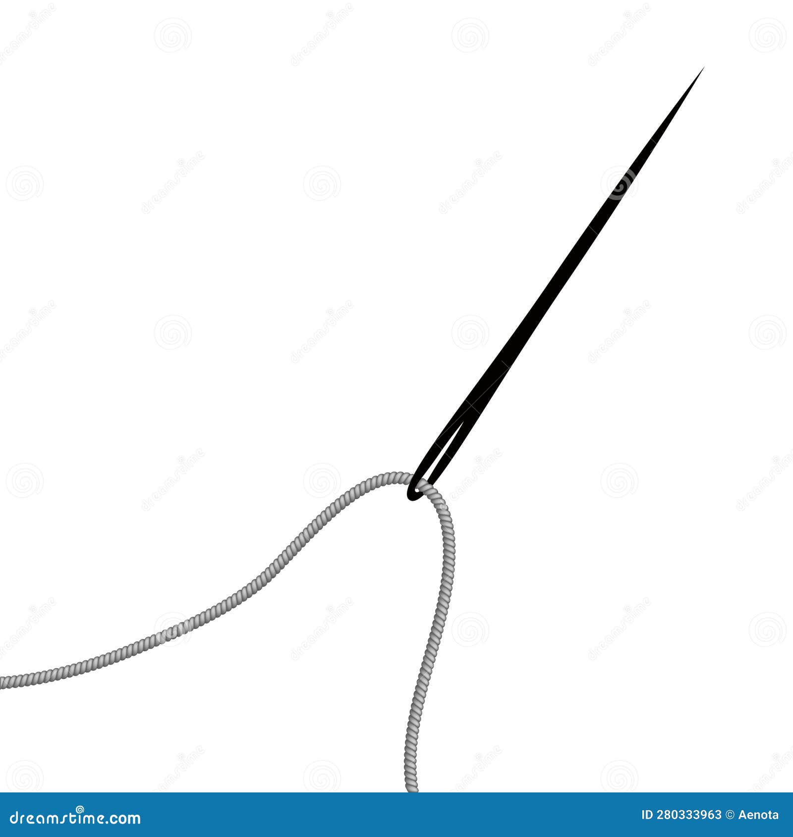 Vector needle and thread stock vector. Illustration of packthread ...