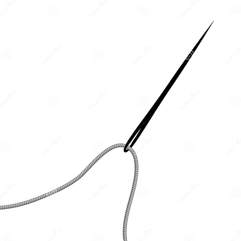 Vector needle and thread stock vector. Illustration of packthread ...