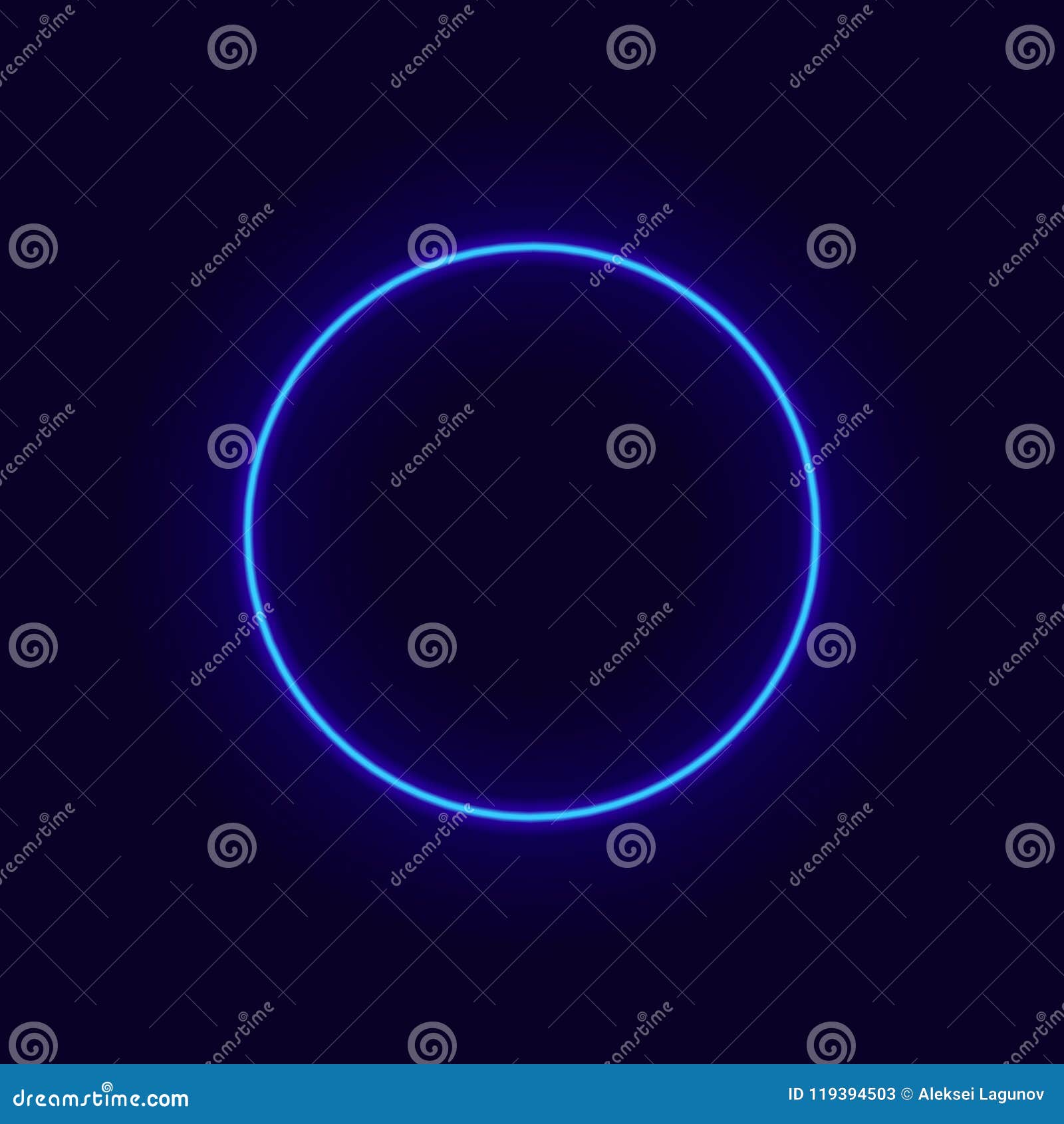 Vector Neon Circle, Glow Frame, Shine Effect. Stock Vector ...