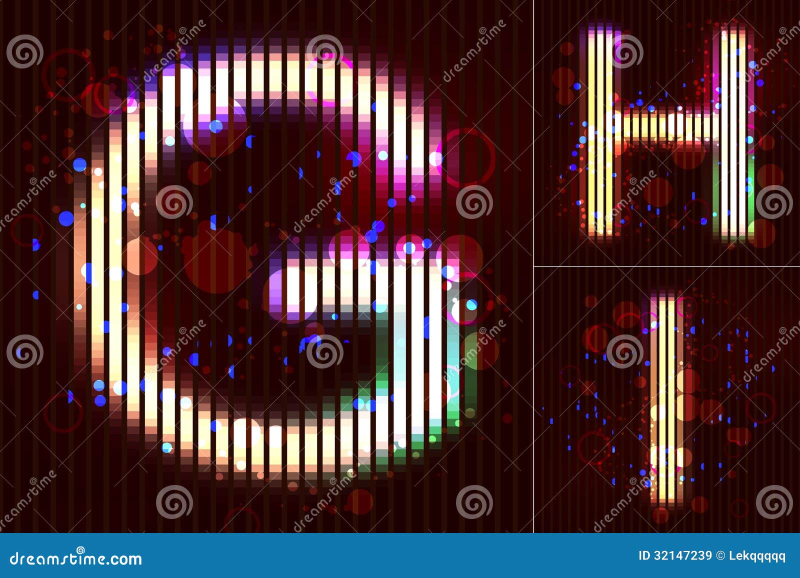 Vector Neon Light Alphabet - DEF Stock Illustration - Illustration of ...