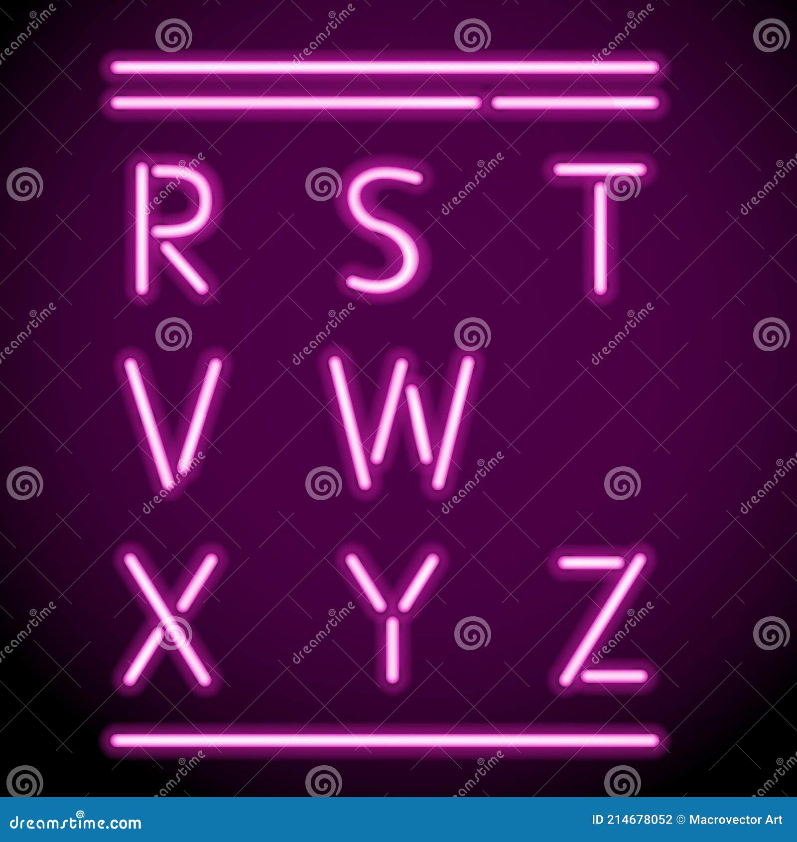 Vector Neon Light Alphabet 3 Stock Vector - Illustration of digital ...