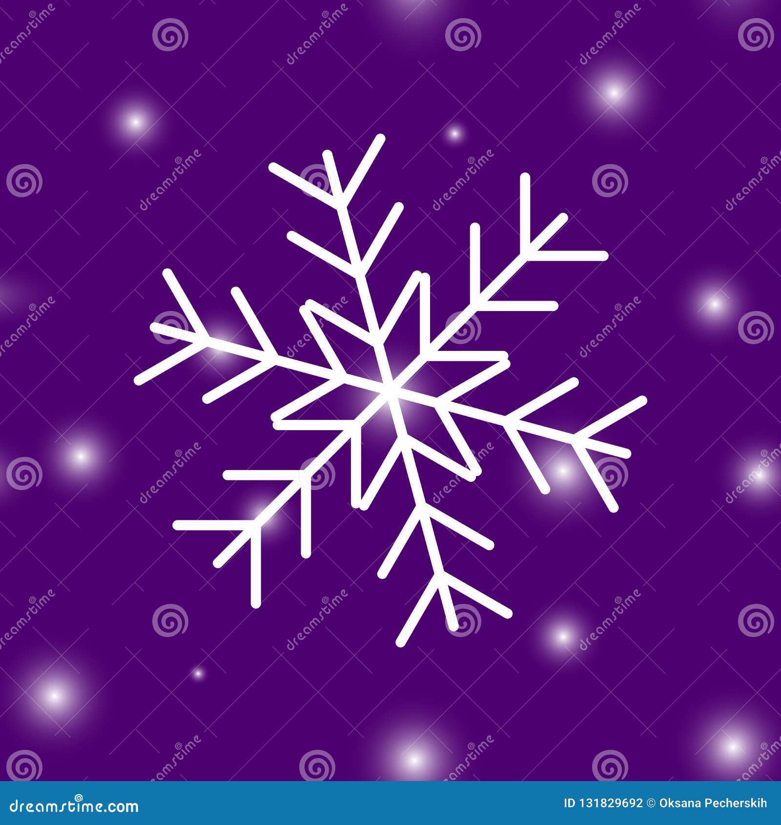 Vector Neon Light Image of a Snowflake. Snow Icon. Snow in Winter ...