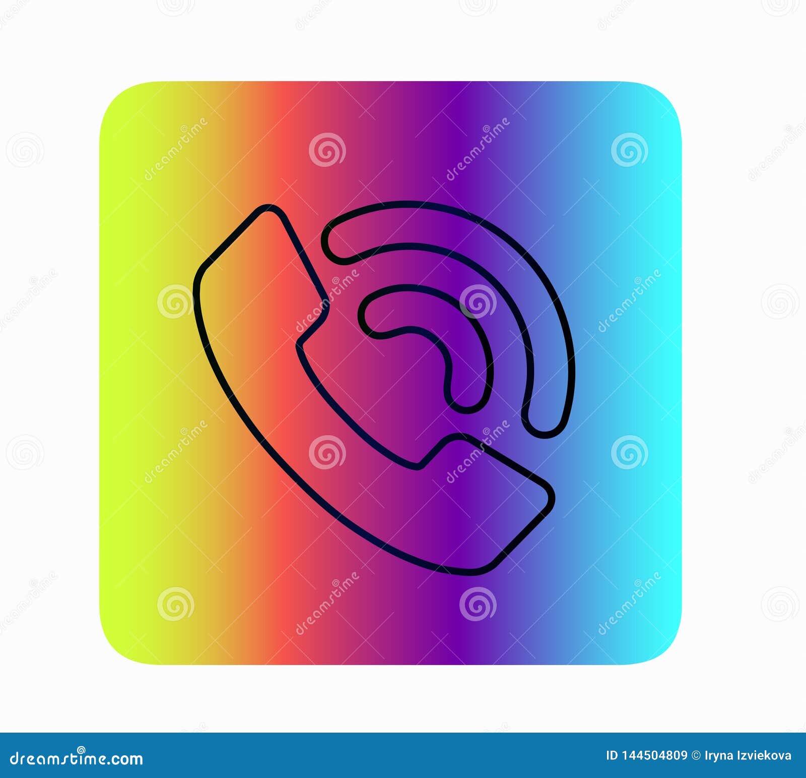 Icon neon ringing phone. stock vector. Illustration of smartphone ...