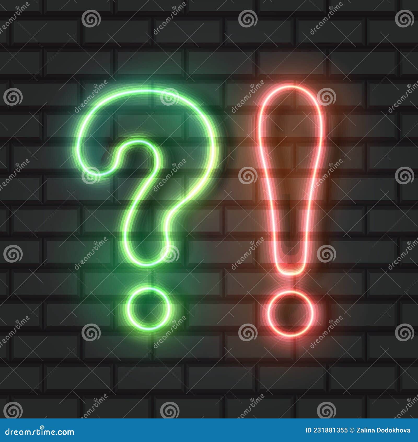 Two Exclamation Points Cartoon Vector | CartoonDealer.com #47713803