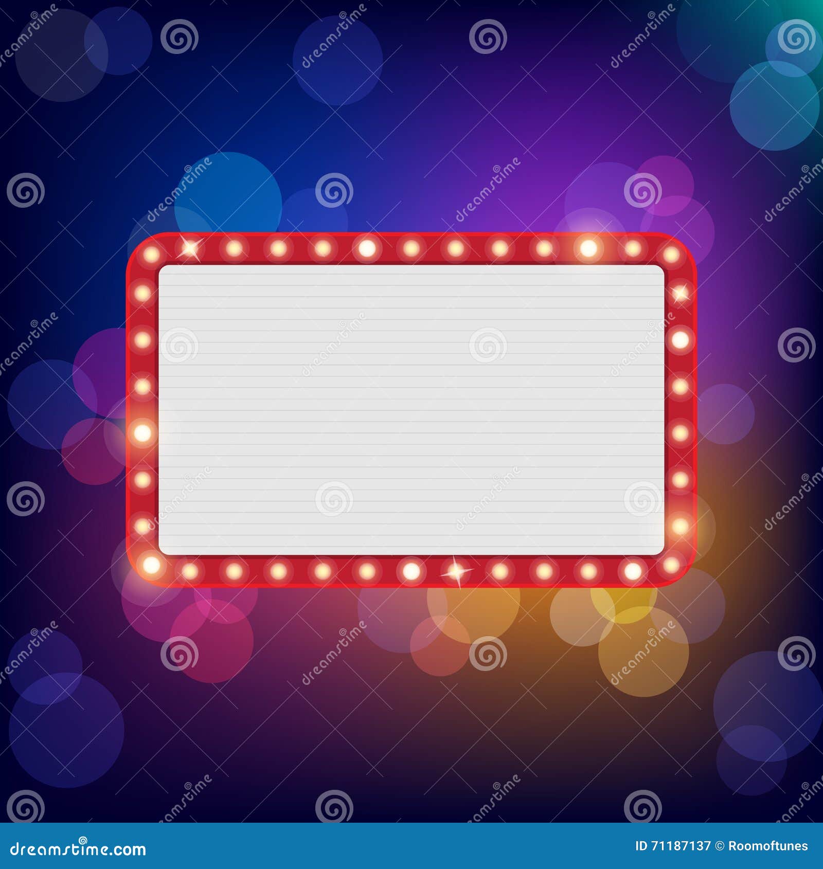 Vector Neon Shining Bigboard in Retro Style Stock Vector - Illustration ...