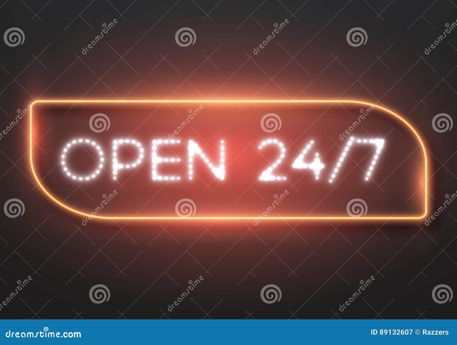 Vector Neon Sign. Glowing Neon Frame Stock Vector - Illustration of ...