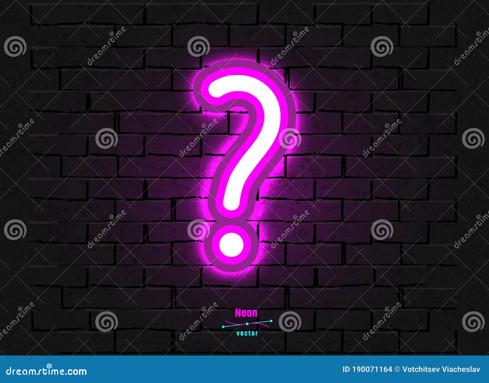 Vector Neon Symbol stock vector. Illustration of electricity - 190071164