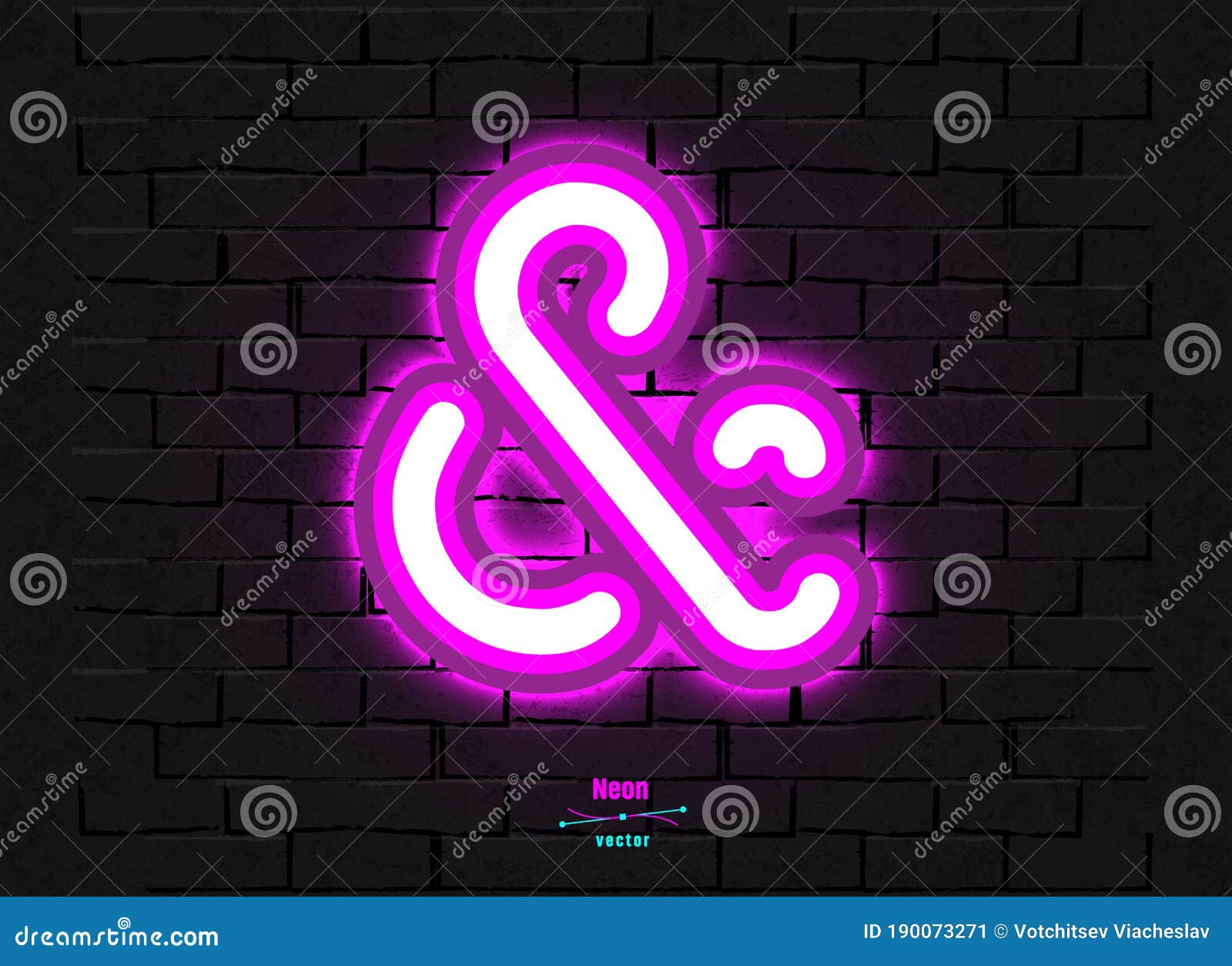 Vector Neon Symbol stock vector. Illustration of advertisement - 190073271
