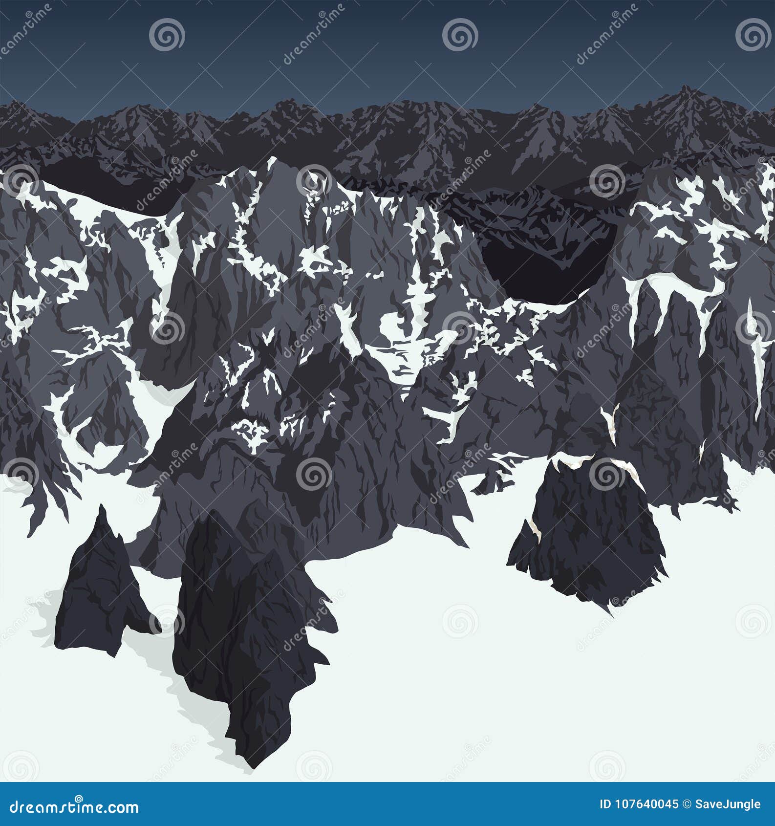 Vector Nepal Himalaya Alps Mountains Background Texture Seamless ...