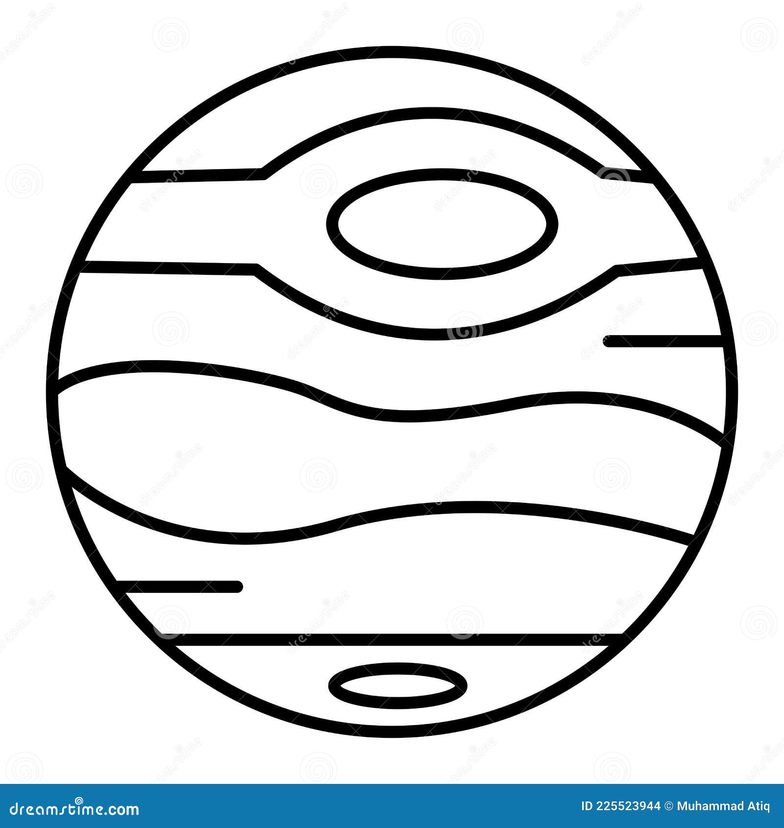 Vector Neptune Outline Icon Design Stock Vector - Illustration of sign ...