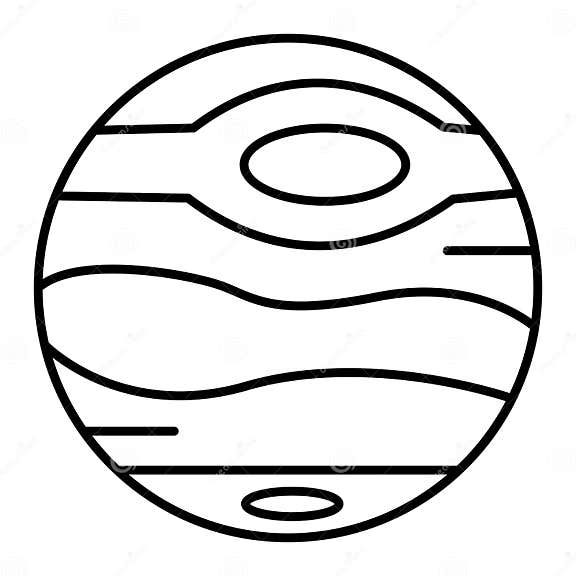 Vector Neptune Outline Icon Design Stock Vector - Illustration of sign ...