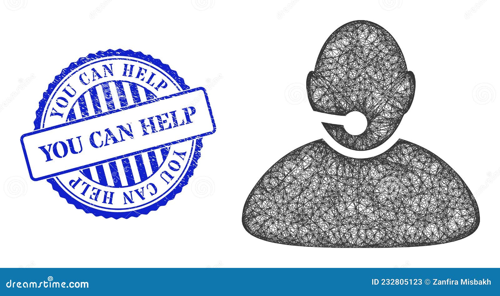 Grunge You Can Help Stamp Seal and Hatched Operator Web Mesh Stock ... Grunge You Can Help Stamp Seal and Hatched Operator Web Mesh Stock ...