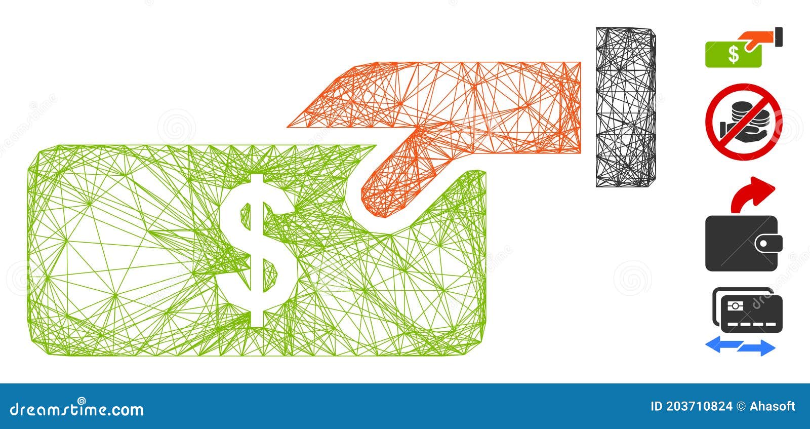 Net Pay Vector Mesh stock illustration. Illustration of icon - 203710824