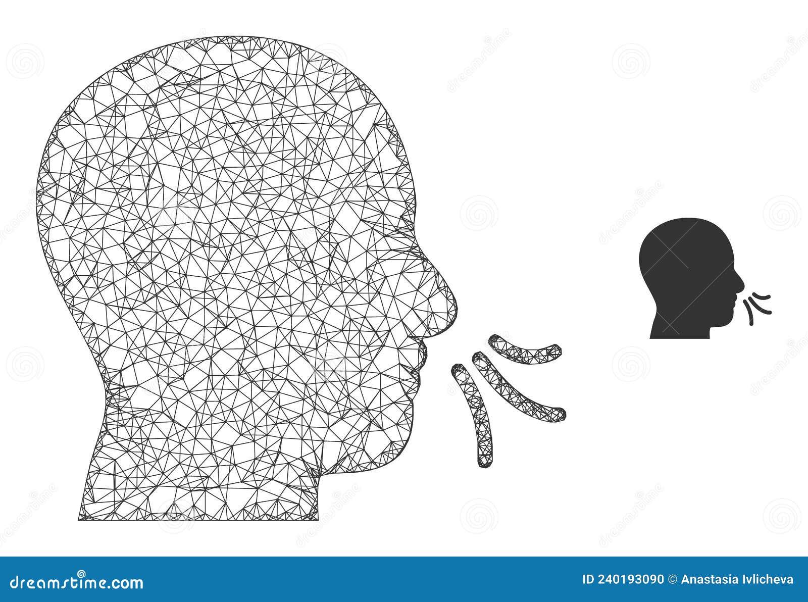 Linear Mesh Sniff Icon stock vector. Illustration of mesh - 240193090