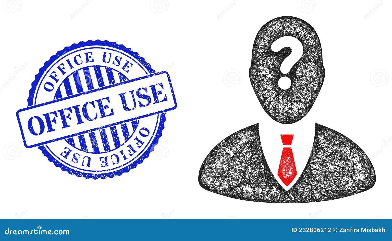 Scratched Office Use Stamp Seal and Net Unknown Boss Web Mesh Stock ...