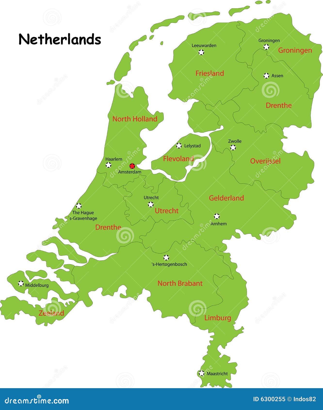 Vector Map Netherlands Combined With Ladin People Ethnic Group Flag ...