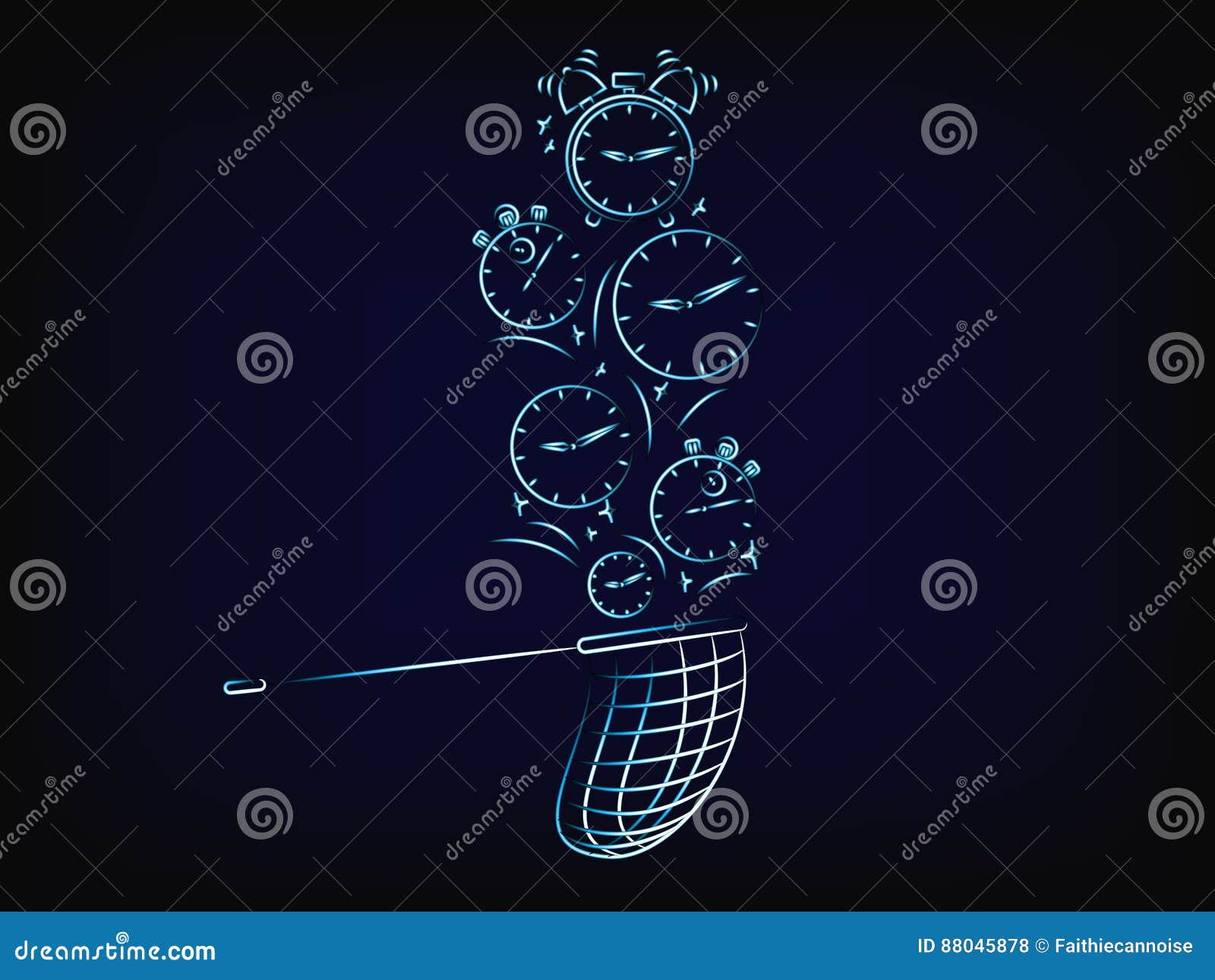 Vector Netto Vangende Prikklokken Stock Illustratie - Illustration of ...