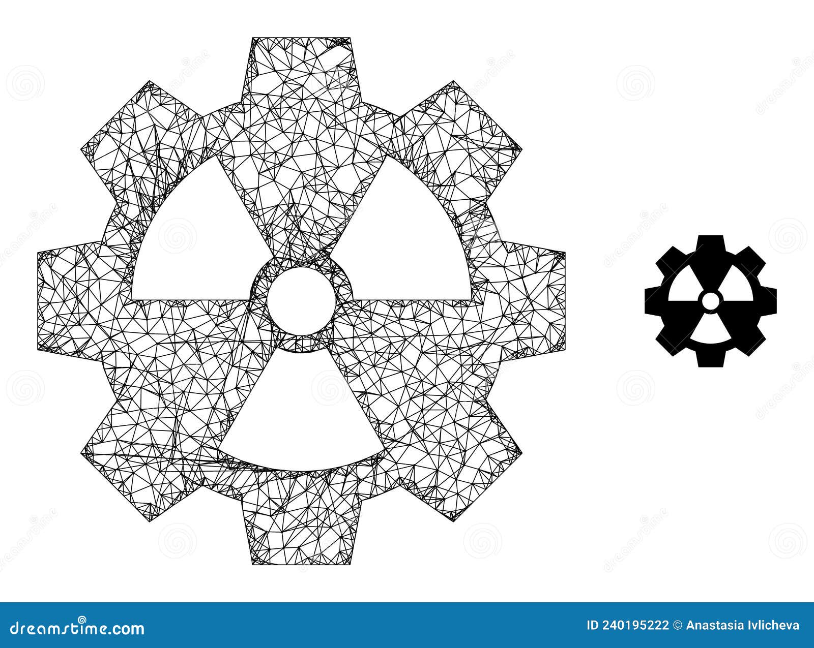 Linear Mesh Atomic Industry Icon Stock Vector - Illustration of ...