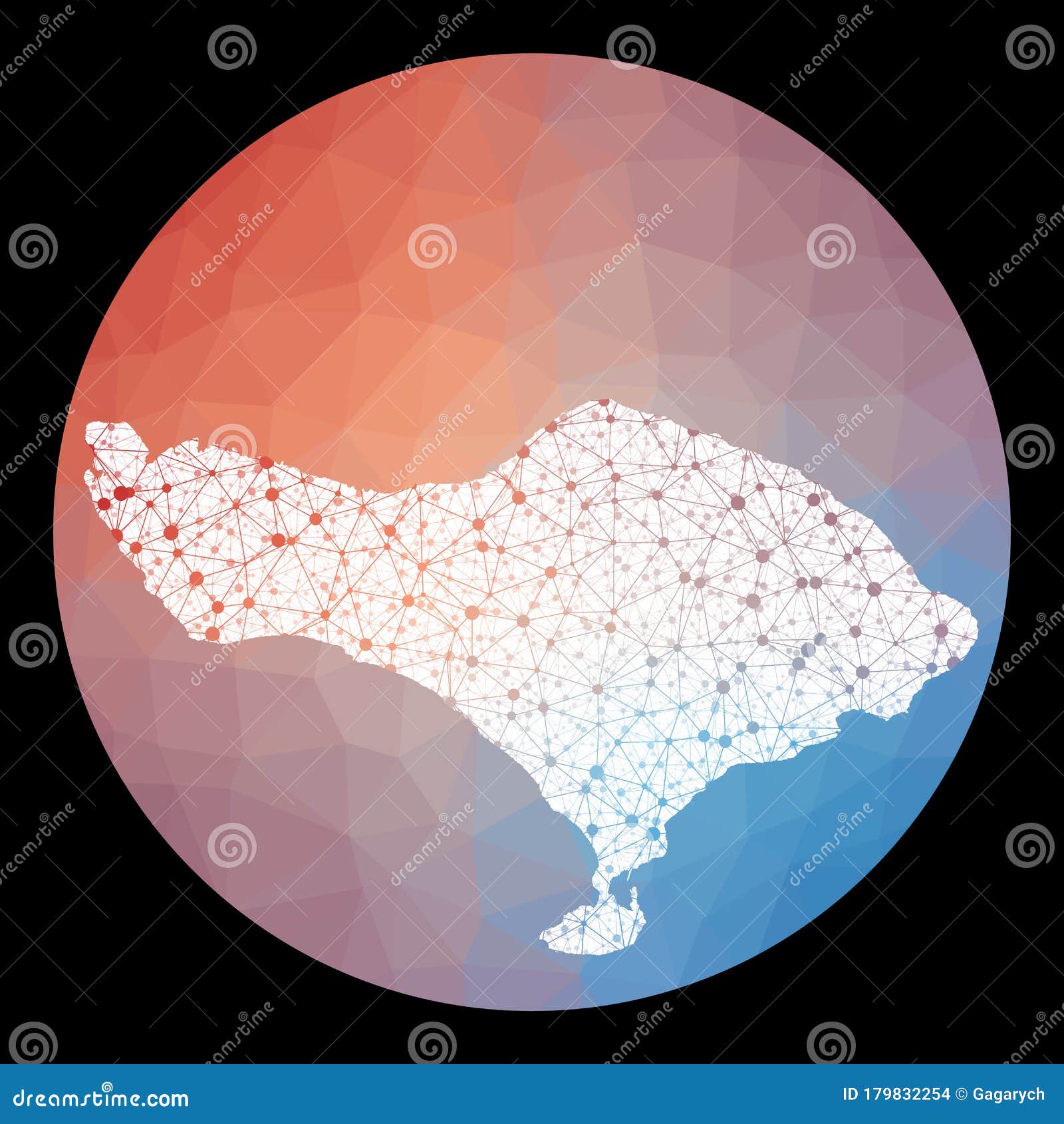 Vector network Bali map. stock vector. Illustration of cruise - 179832254