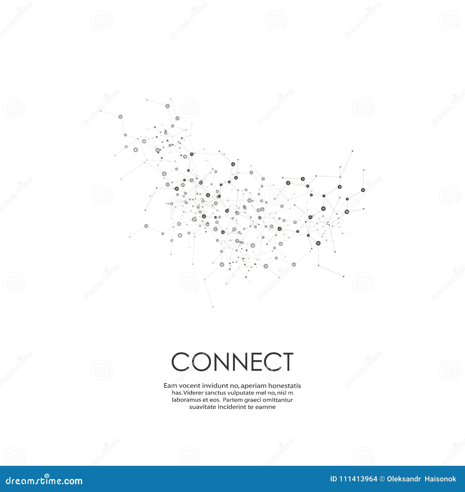 Vector Network Connect Line Design Stock Vector - Illustration of atom ...