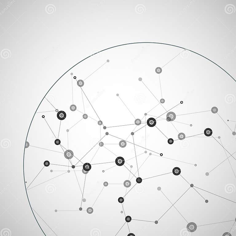 Vector Network Design. Abstract Atom Element Stock Vector ...