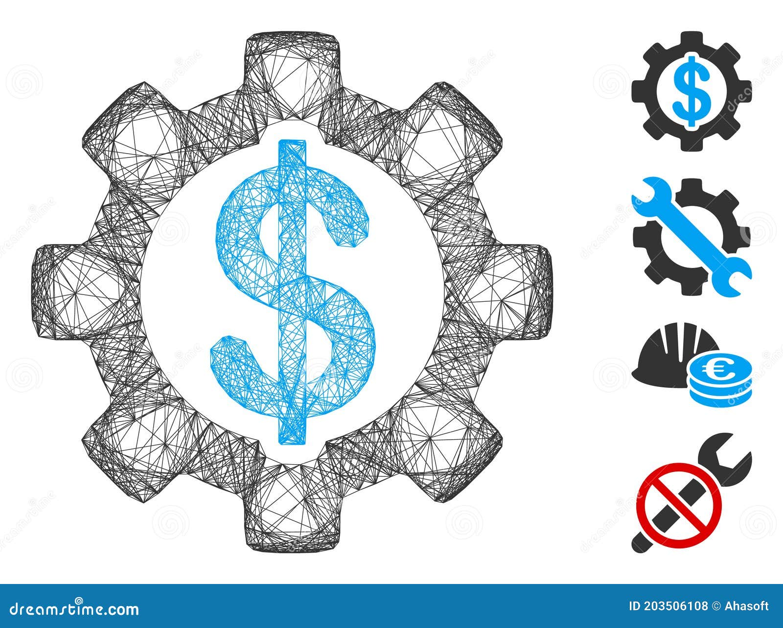 Net Development Cost Vector Mesh Stock Illustration - Illustration of ...